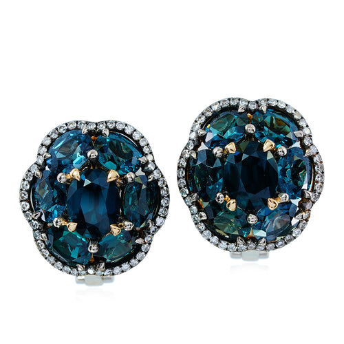 Color Change Garnet and Diamond Earrings – IVY New York